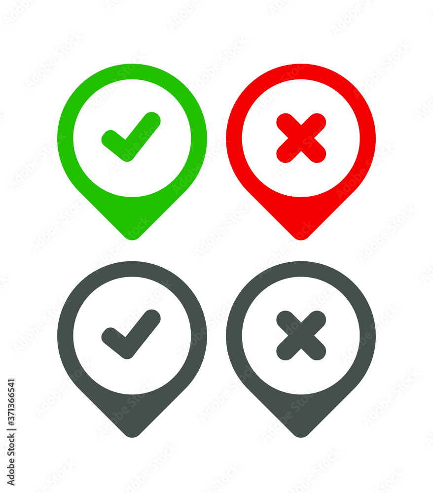 tick and cross buttons Stock Vector | Adobe Stock
