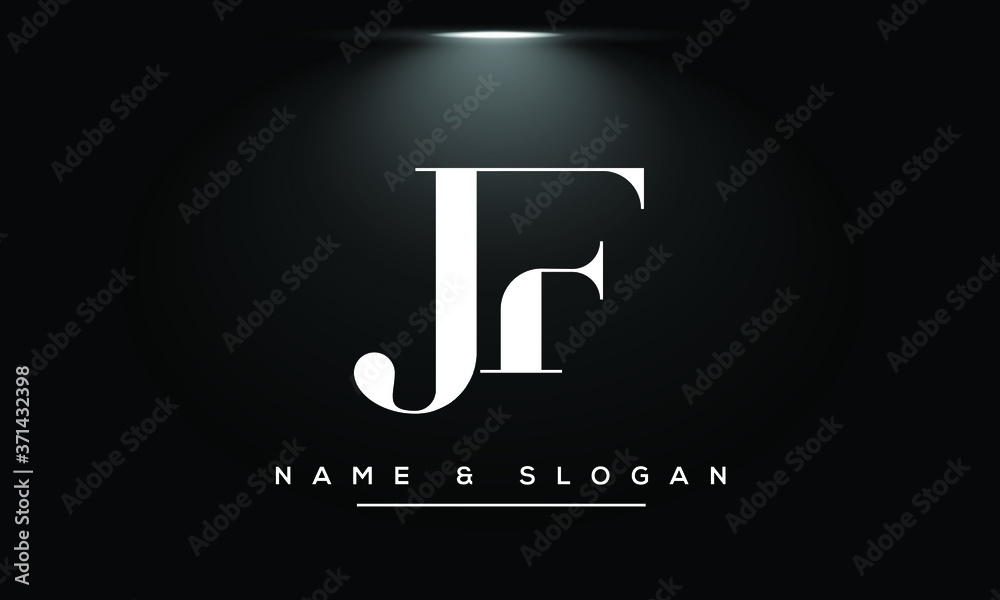 JF ,FJ ,J ,F Abstract Letters Logo Monogram Stock Vector | Adobe Stock