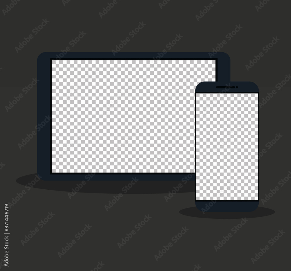 devices electronic, mockup device realistic, template for a content ...