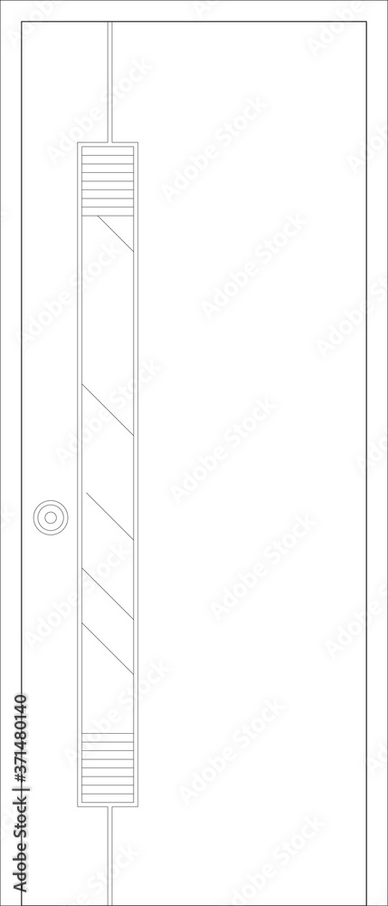 An Image of timber decorative door leaves in 2D Architectural CAD ...