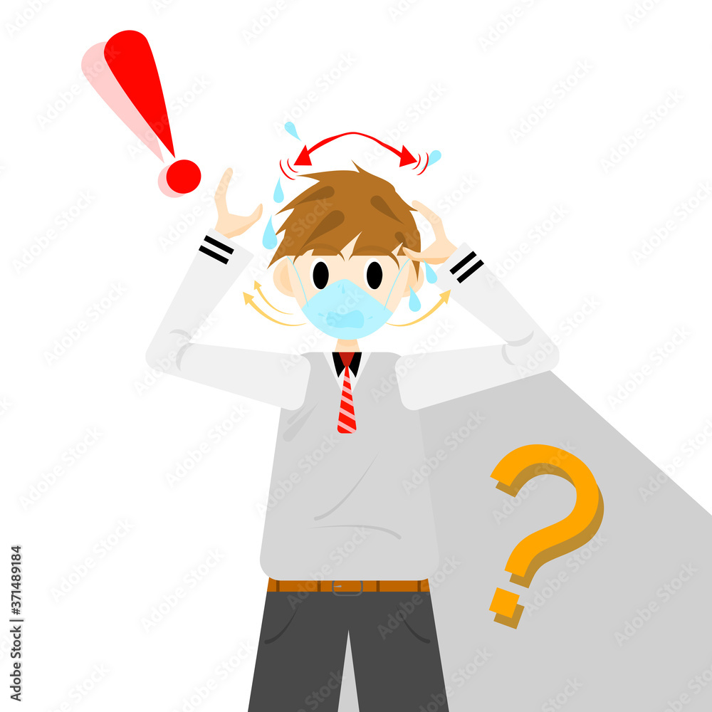 Vector people showing a shocked expression. Illustration character, a ...