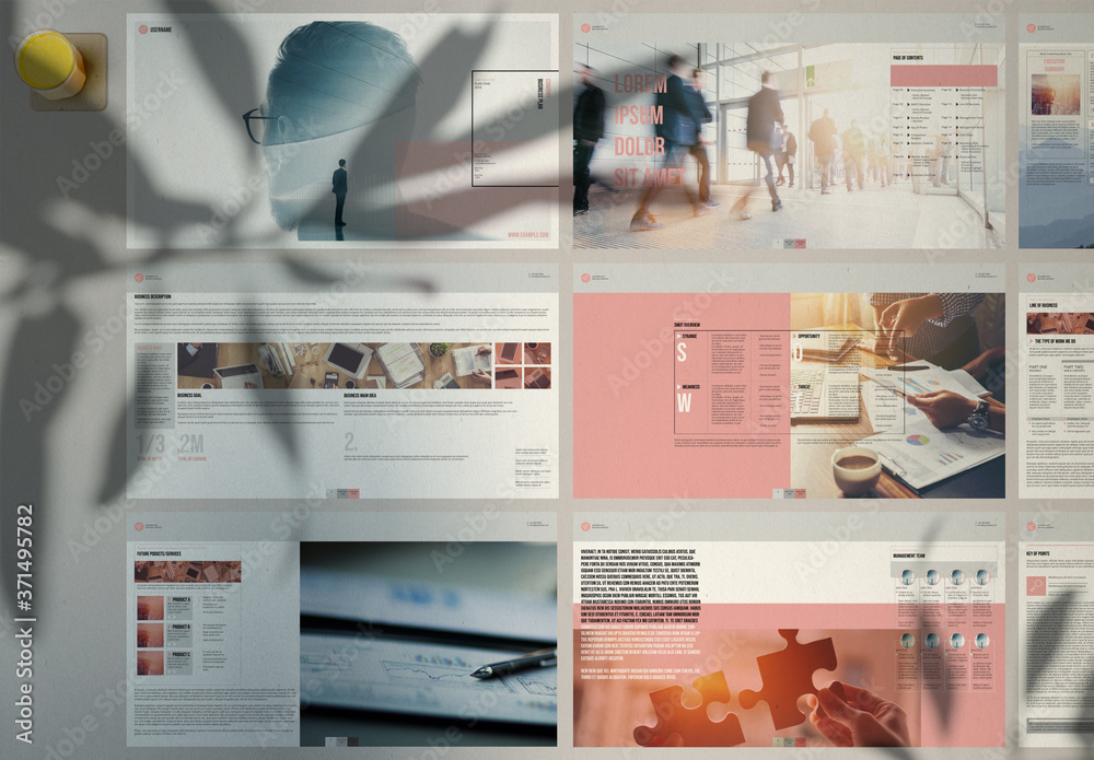 Smart Digital Business Plan Layout Stock Template | Adobe Stock