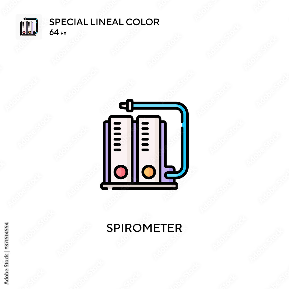Spirometer Special lineal color vector icon. Spirometer icons for your ...
