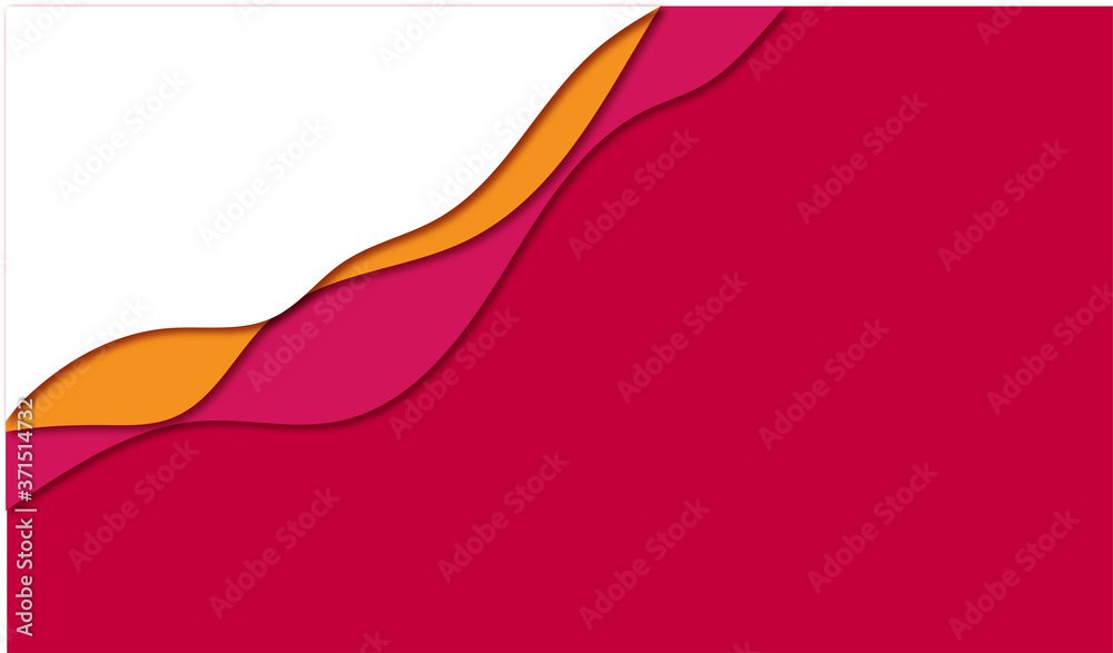 Paper cut style illustration, colored lines from layers of paper ...