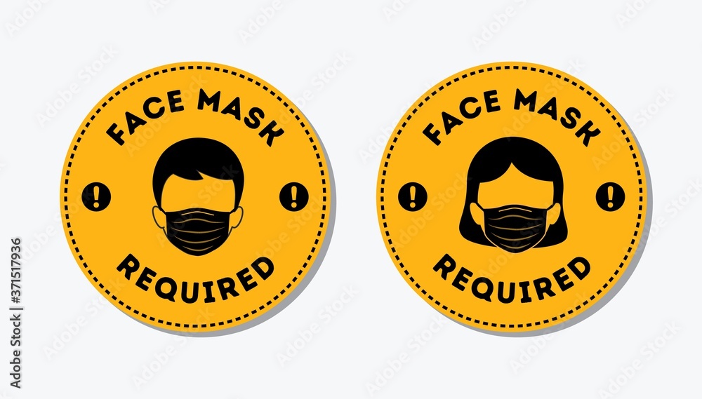 Notice Face Masks Required Sign, protective measures, Facemask Required ...