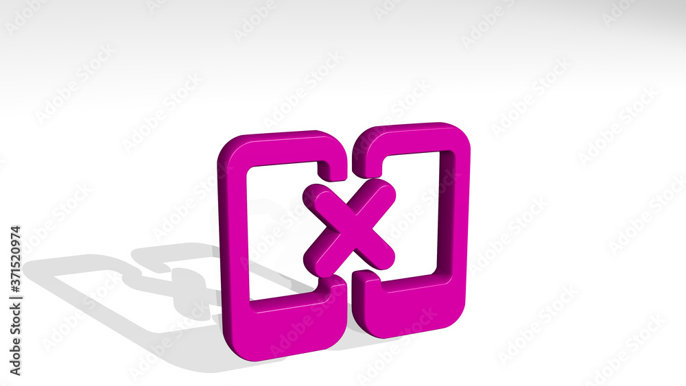 connect device cancel 3D icon casting shadow - 3D illustration for ...