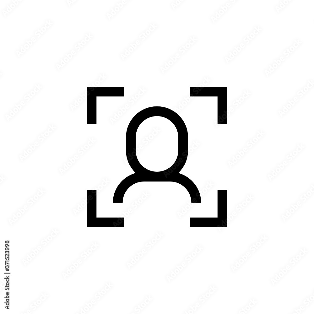 material scan reader recognition biometric face icon which designed ...