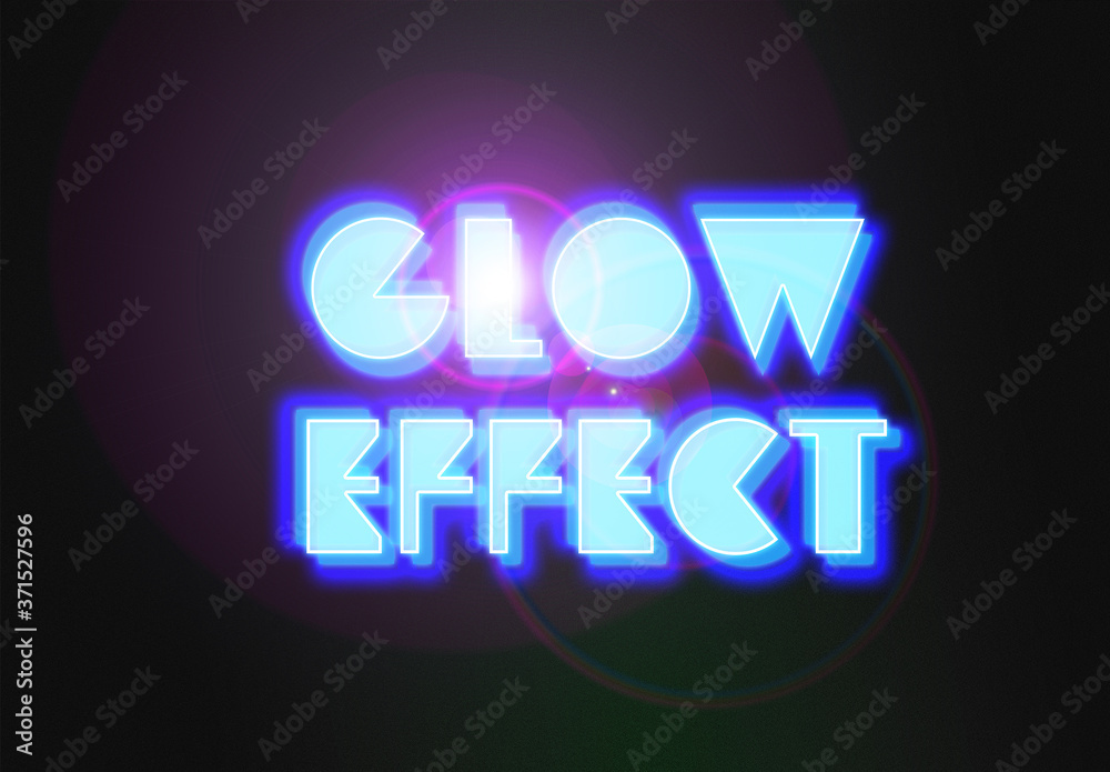 Glow Text Effect Stock Template | Adobe Stock