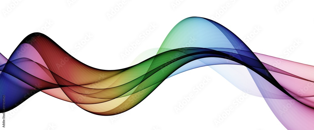 Multicolor light abstract waves design Stock Illustration | Adobe Stock