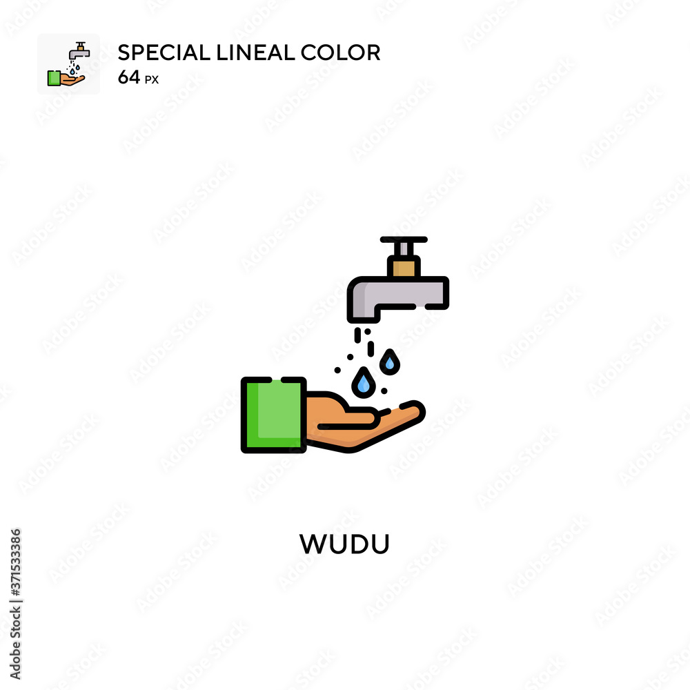 Wudu Special lineal color vector icon. Wudu icons for your business ...