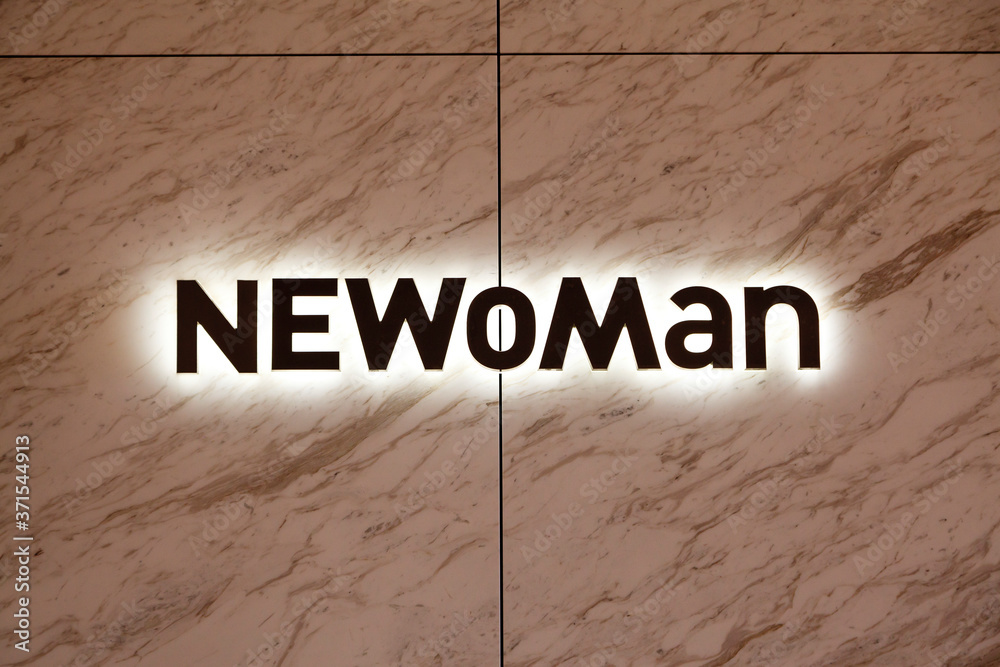 Shinjuku, Tokyo, Japan - Logo of NEWoMan: NEWoMan consist of office ...