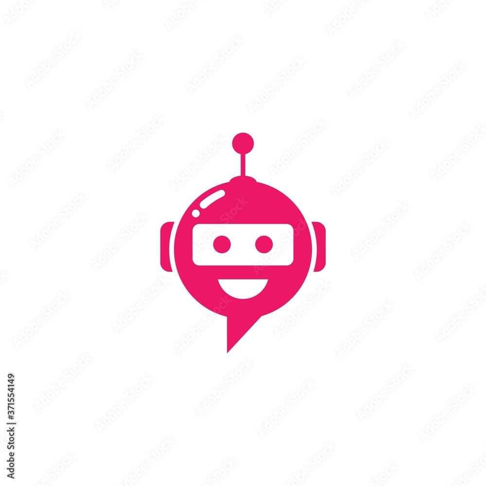 Chat bot symbol and logo vector icon Stock Vector | Adobe Stock