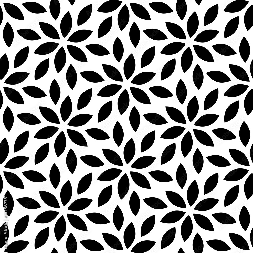 Geometric seamless pattern. Abstract background with floral leaf ...