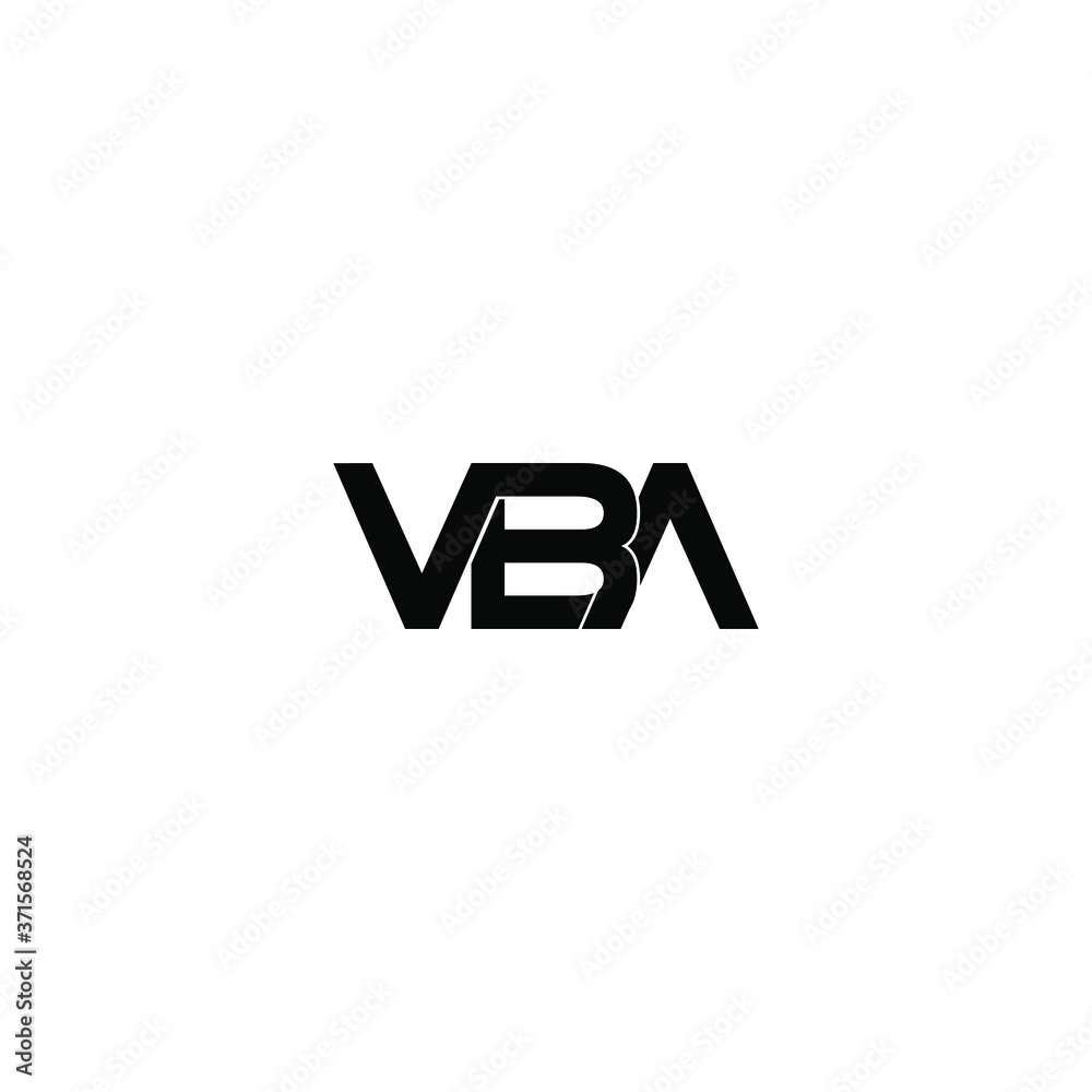 vba letter original monogram logo design Stock Vector | Adobe Stock