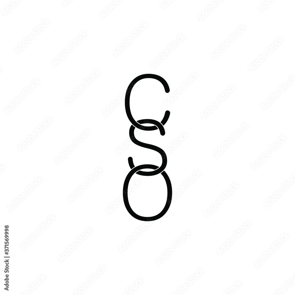 cso letter original monogram logo design Stock Vector | Adobe Stock
