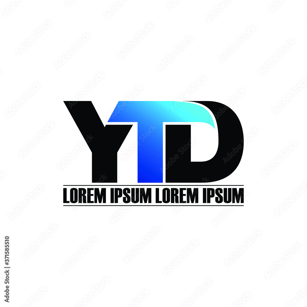 Letter YTD monogram logo design Stock Vector | Adobe Stock
