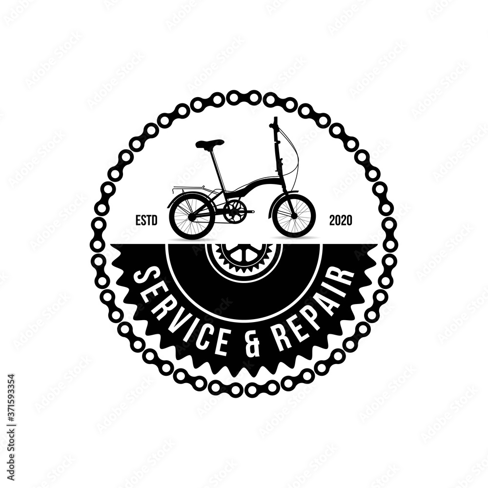 vintage and modern bike shop logo badges and labels. Cycle wheel ...