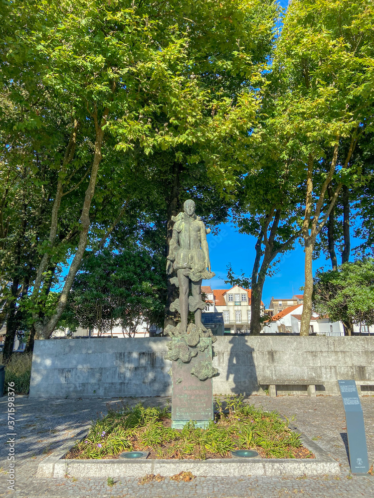 King Sebastian Statue, located at the Largo D. Sebastiao in Esposende ...