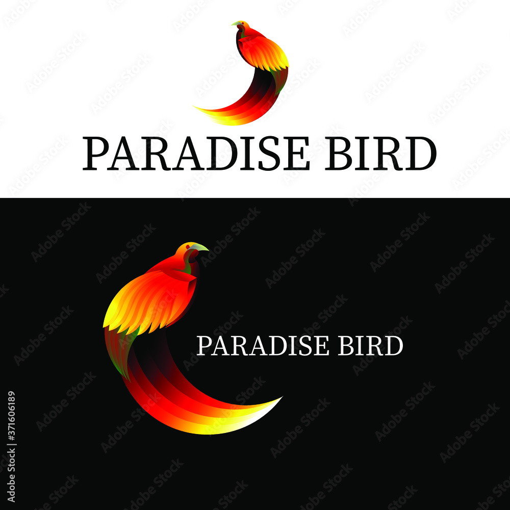 Bird of paradise. Vector paradise bird logo. for the company logo ...