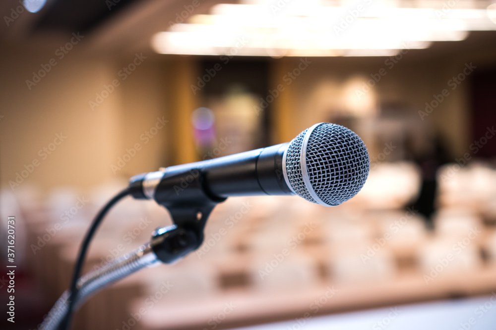 Microphones for speech or speaking in seminar Conference room, talking ...