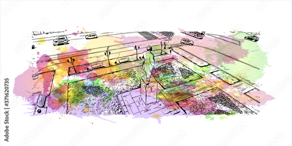 Building view with landmark of Angarsk is a city and the administrative ...