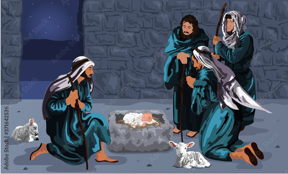 Shepherds At The Manger
