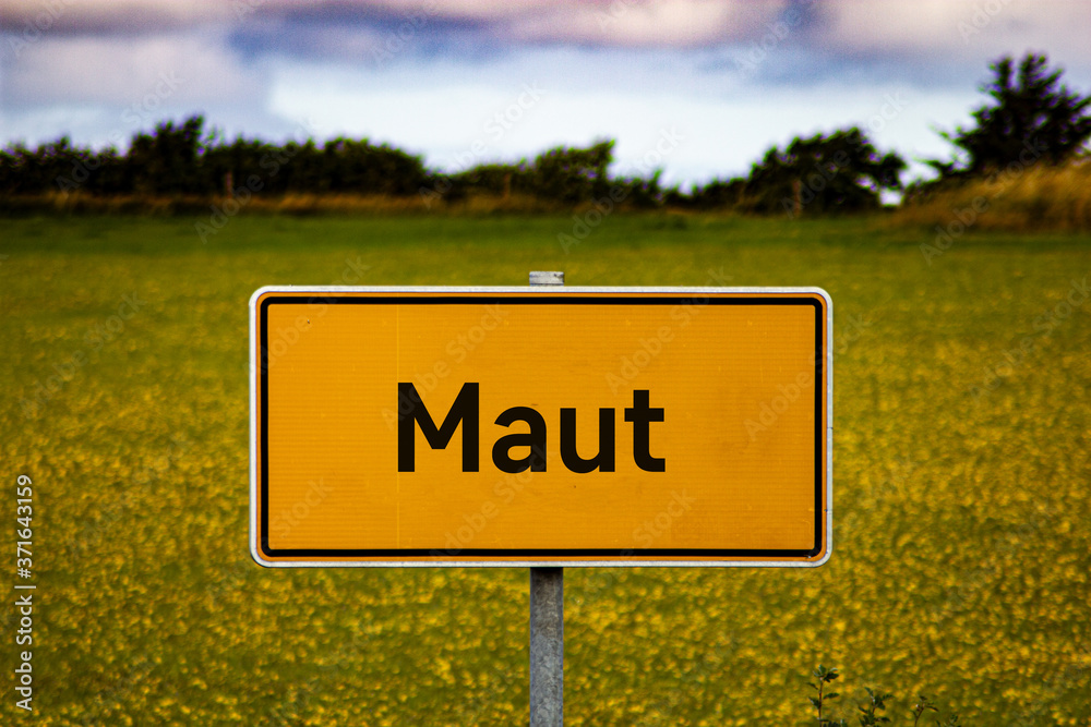 Schild Maut Stock Photo | Adobe Stock