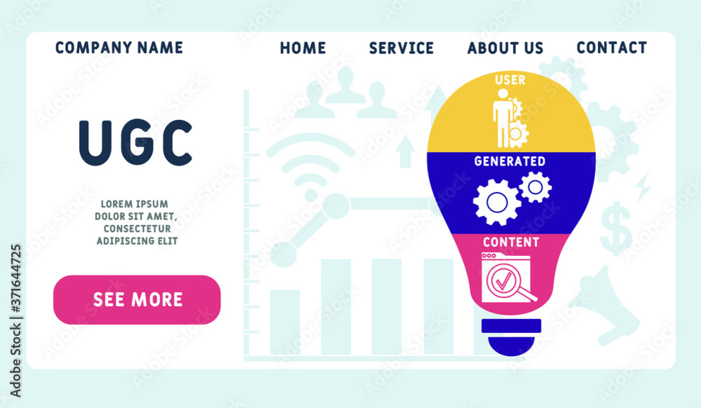 Vector website design template . UGC. User-generated Content ...
