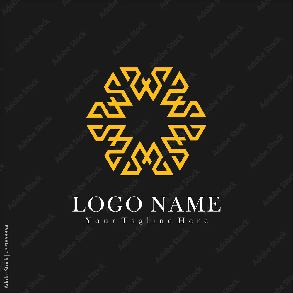 Ornament logo for luxury & royal service. W letter ornament elegant ...