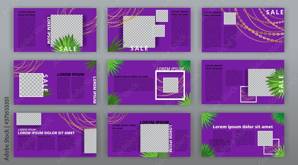 Trendy website templates, minimal presentation design. Multipurpose ...