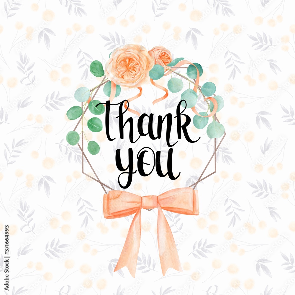 Thank You Card. Hand Written Lettering for Title, Heading, Photo ...