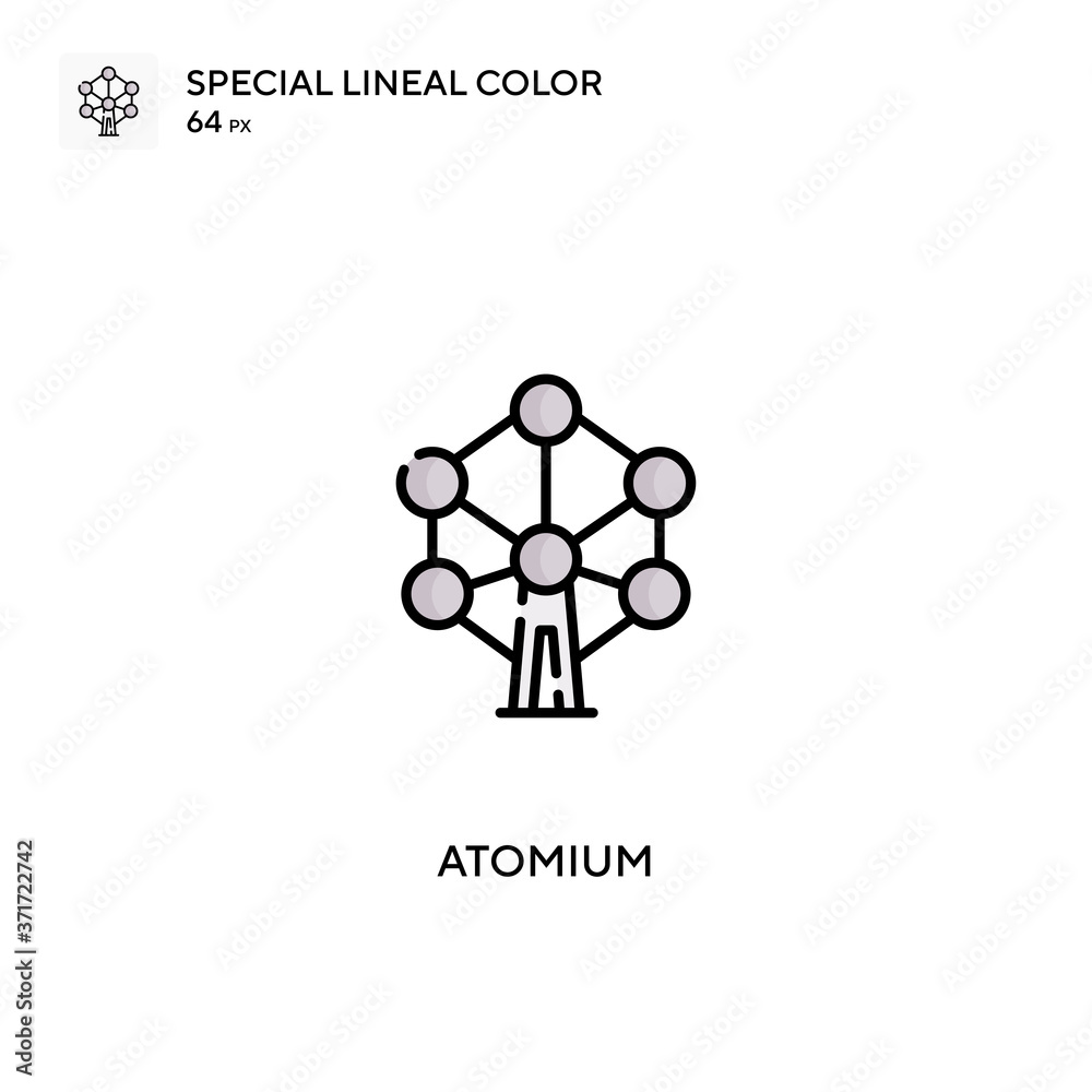 Vecteur Stock Atomium Special lineal color vector icon. Atomium icons ... Vecteur Stock Atomium Special lineal color vector icon. Atomium icons ...