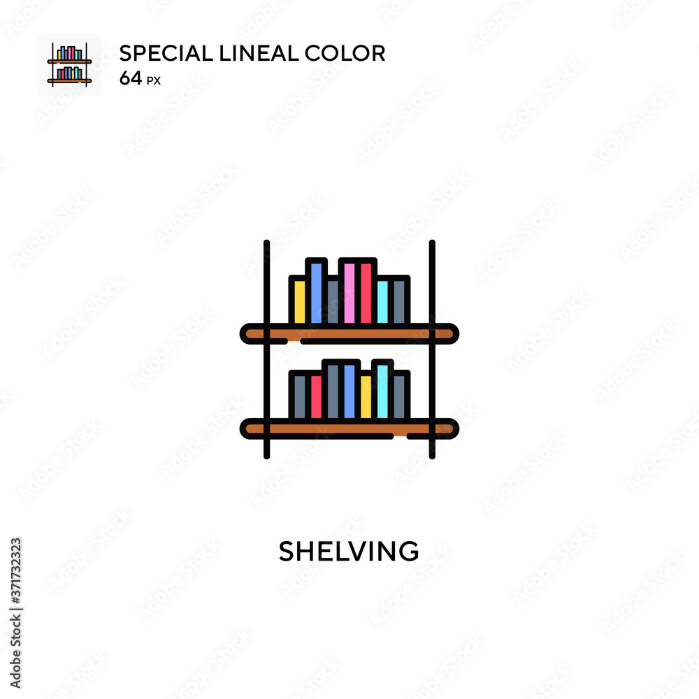Shelving Special lineal color vector icon. Shelving icons for your ...