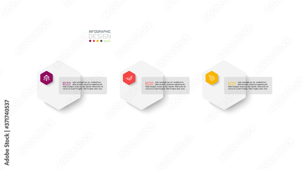 Hexagon infographic design presentation that can be easily understood ...