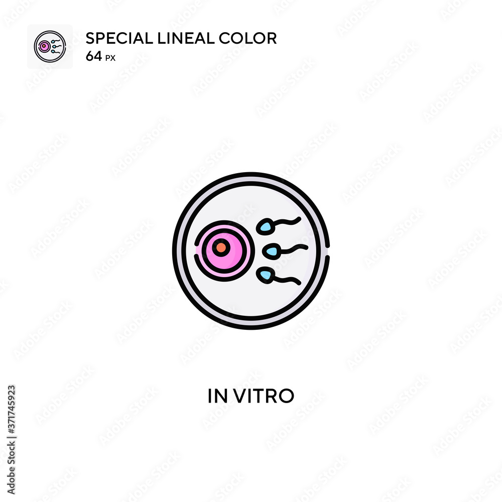 Vetor do Stock: In vitro Special lineal color vector icon. In vitro ...