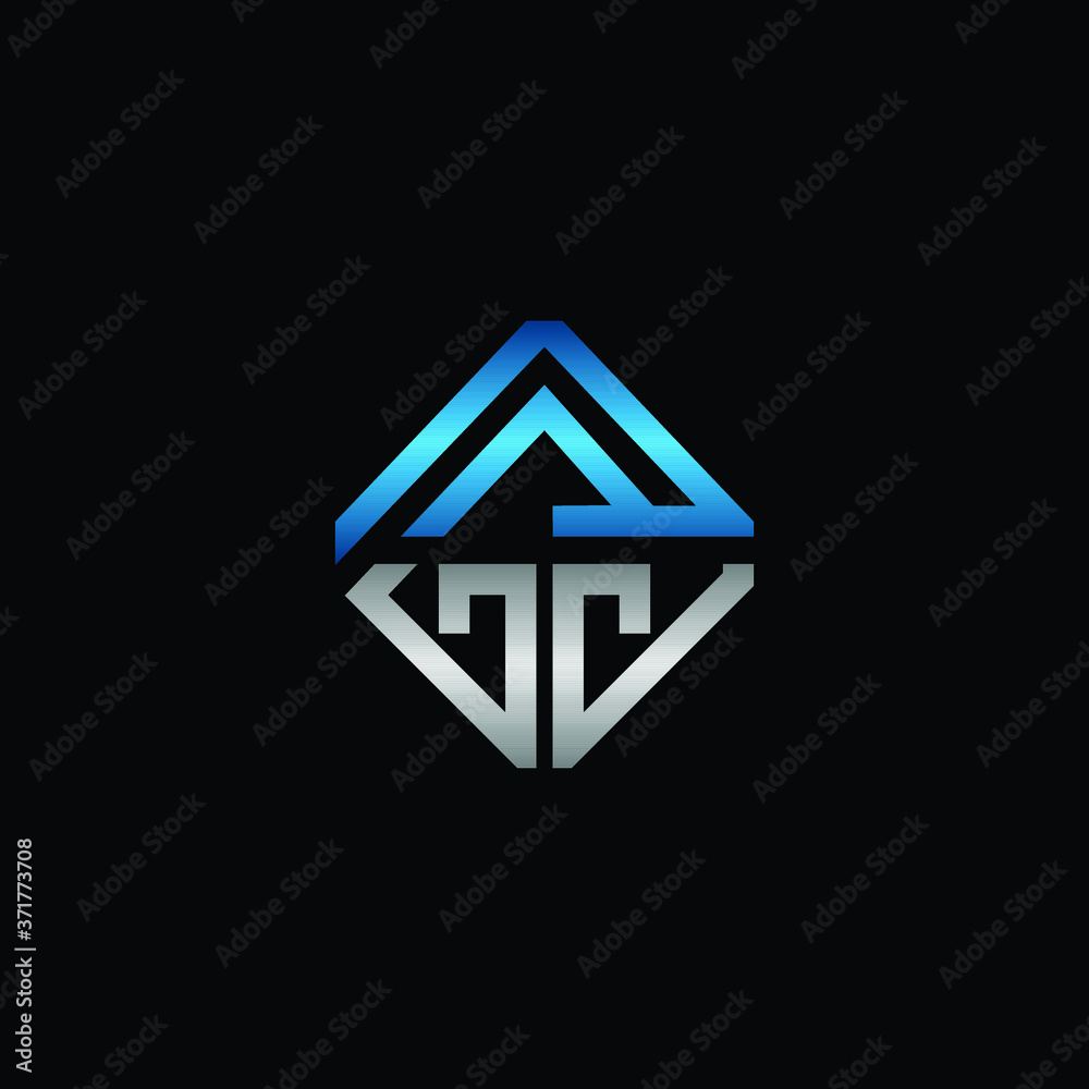 PT square logo design inspiration, PT monogram vector logo. Simple Blue ...