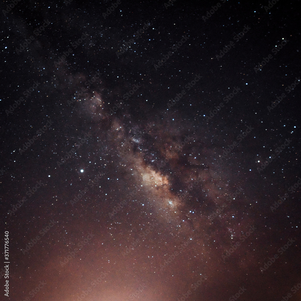 starry night sky with stars from israel desert Stock Photo | Adobe Stock