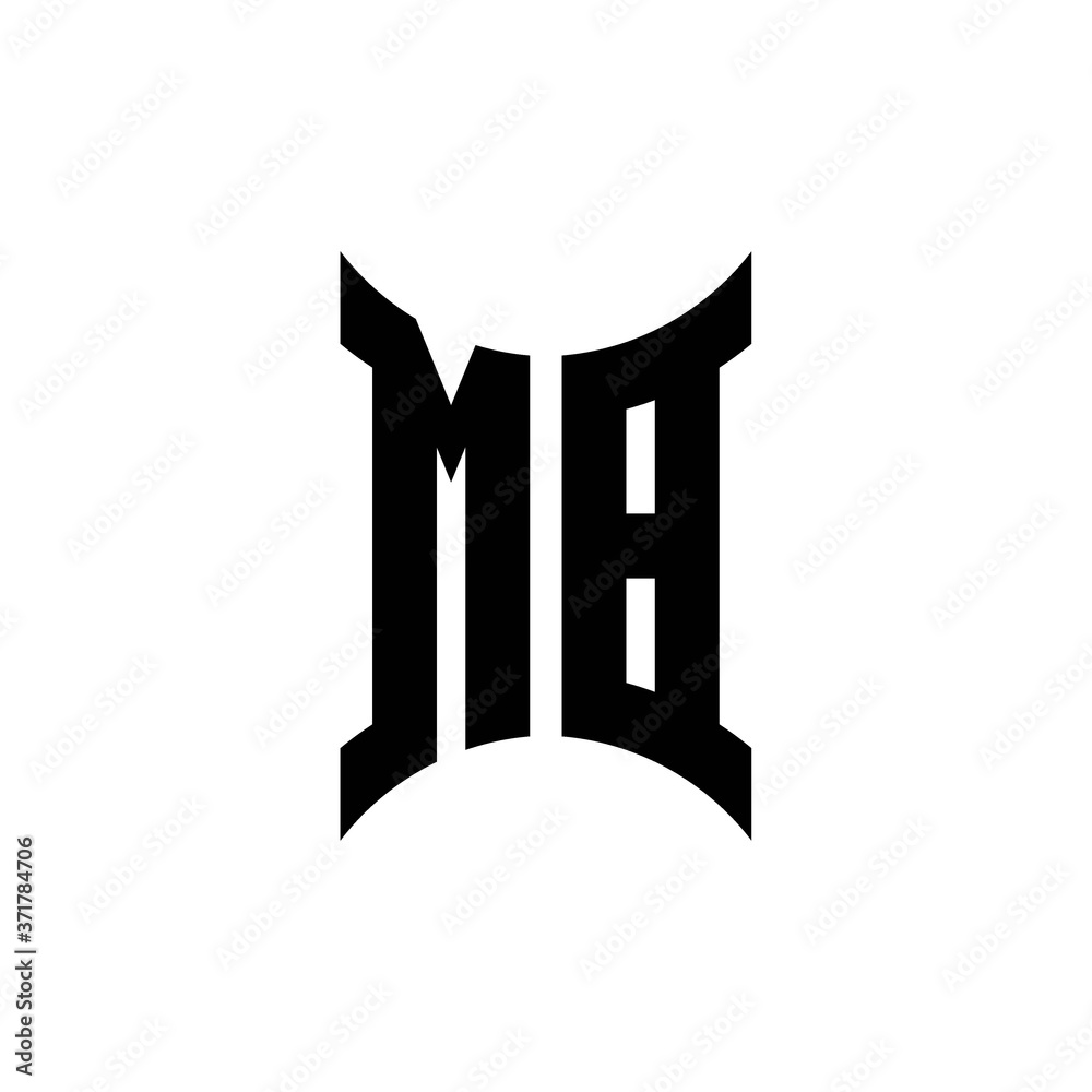 MB monogram logo with curved side Stock Vector | Adobe Stock