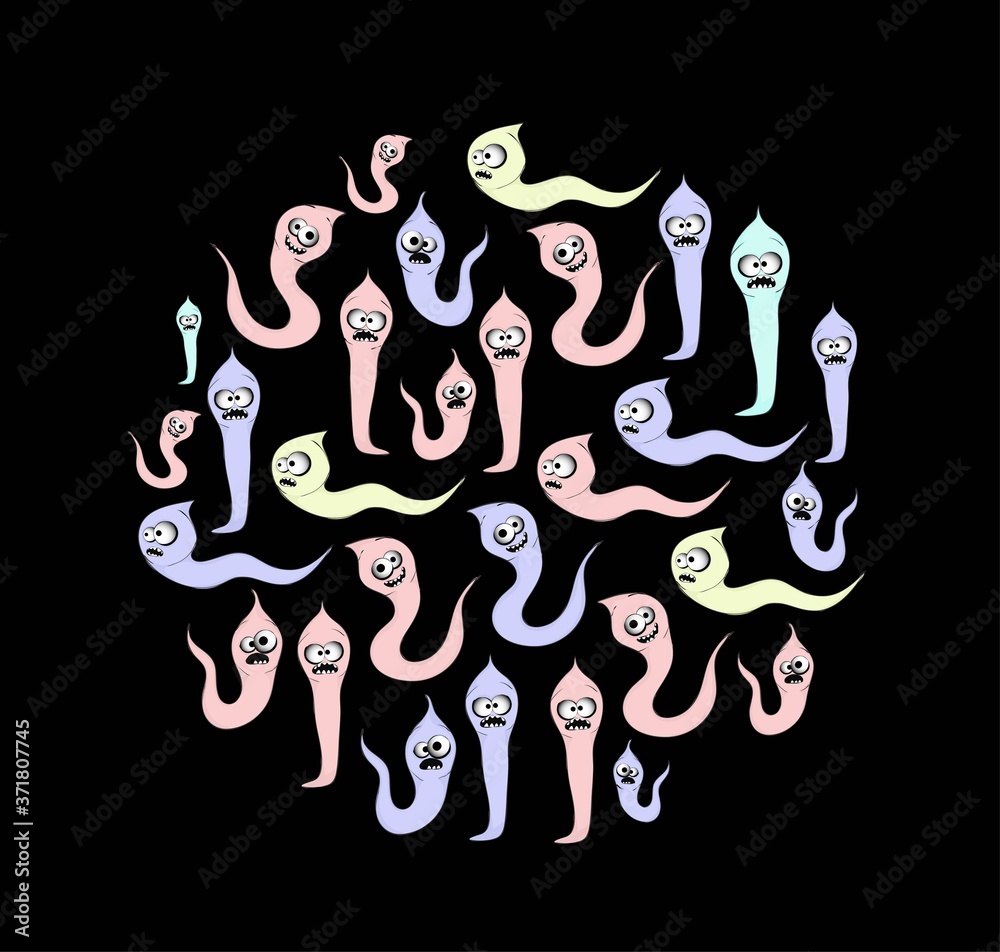 helminths, roundworms. intestinal parasites. warning sign parasitism ...