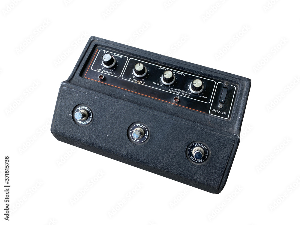 Isolated Black phaser stompbox electric guitar effect for studio and ...