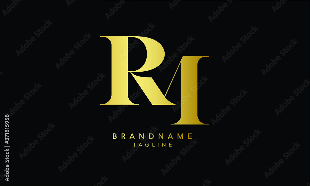 Alphabet letters Initials Monogram logo RM, MR, R and M Stock Vector ...