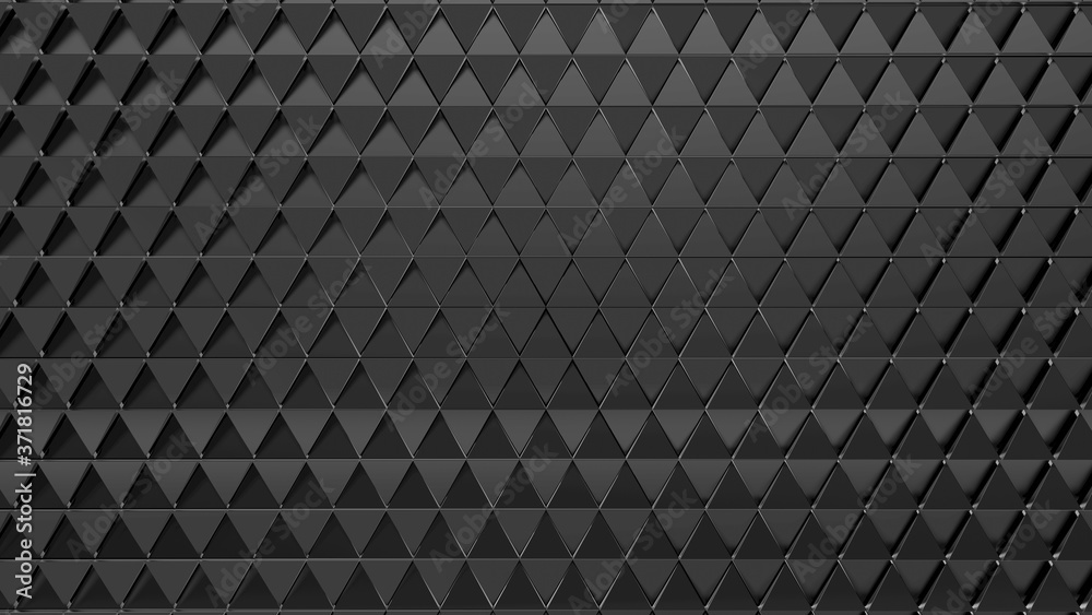 Abstract Dark Grey Metal Triangle Polygon Wall Background. Dark Grey ...