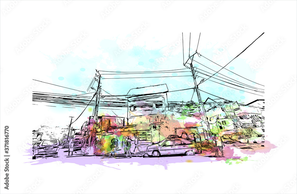 Building view with landmark of Antananarivo is the capital city of ...