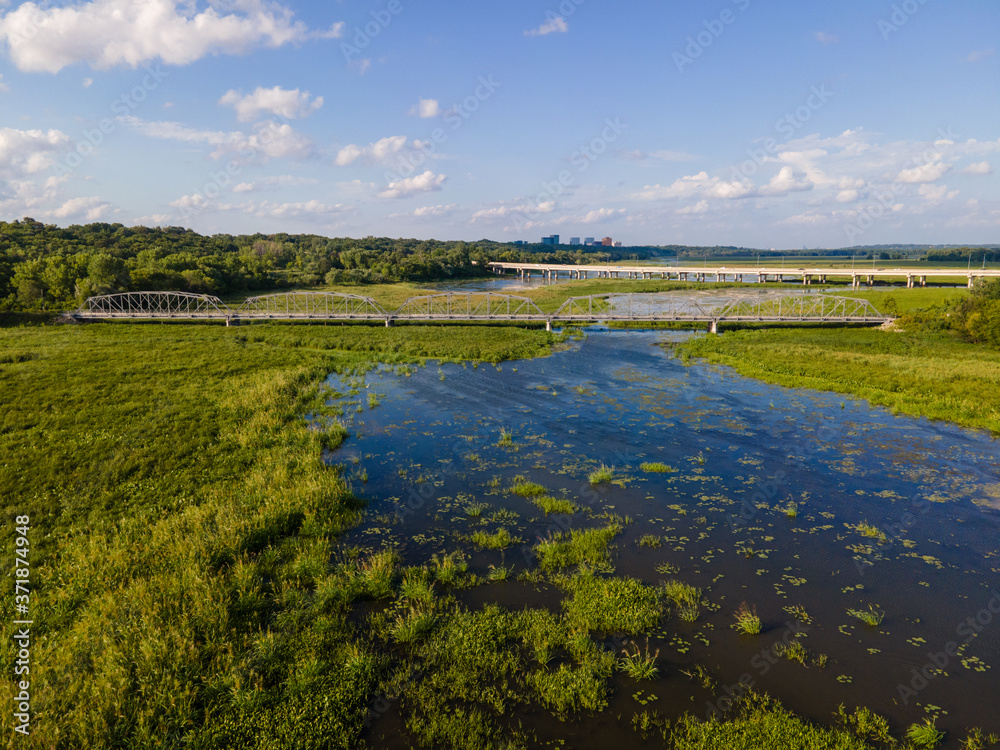 Flying along magnificent Old Cedar Avenue bridge and hiking trail in ...
