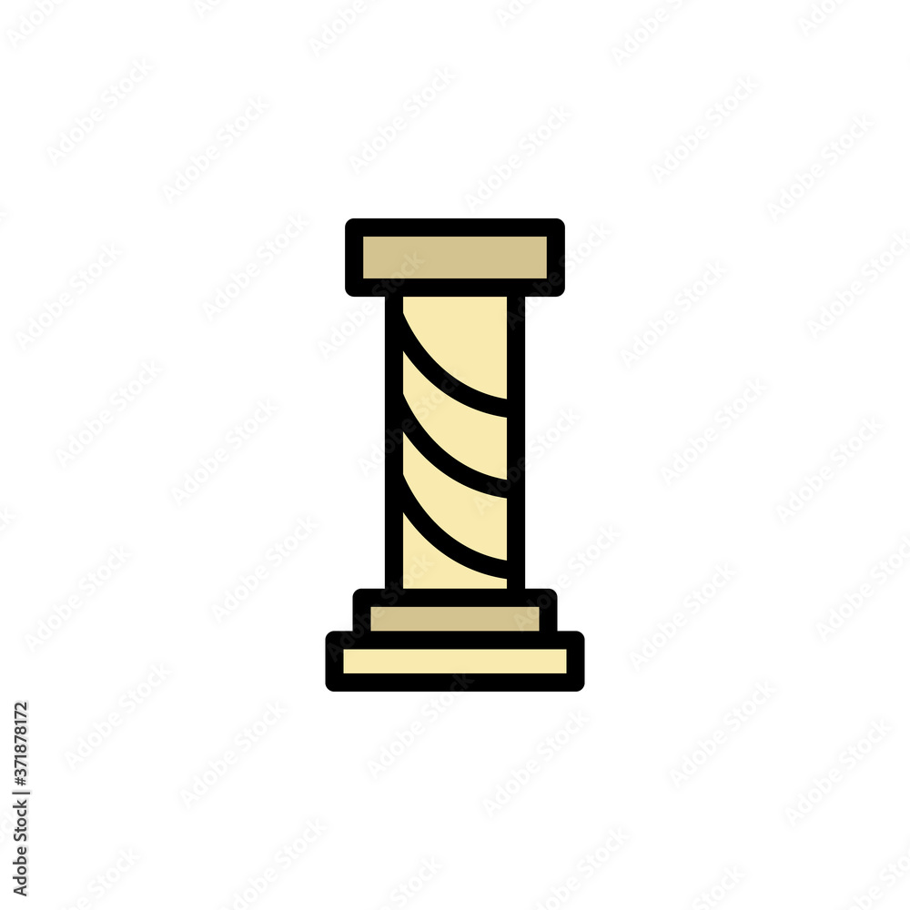 Column architecture icon. Simple color with outline vector elements of ...