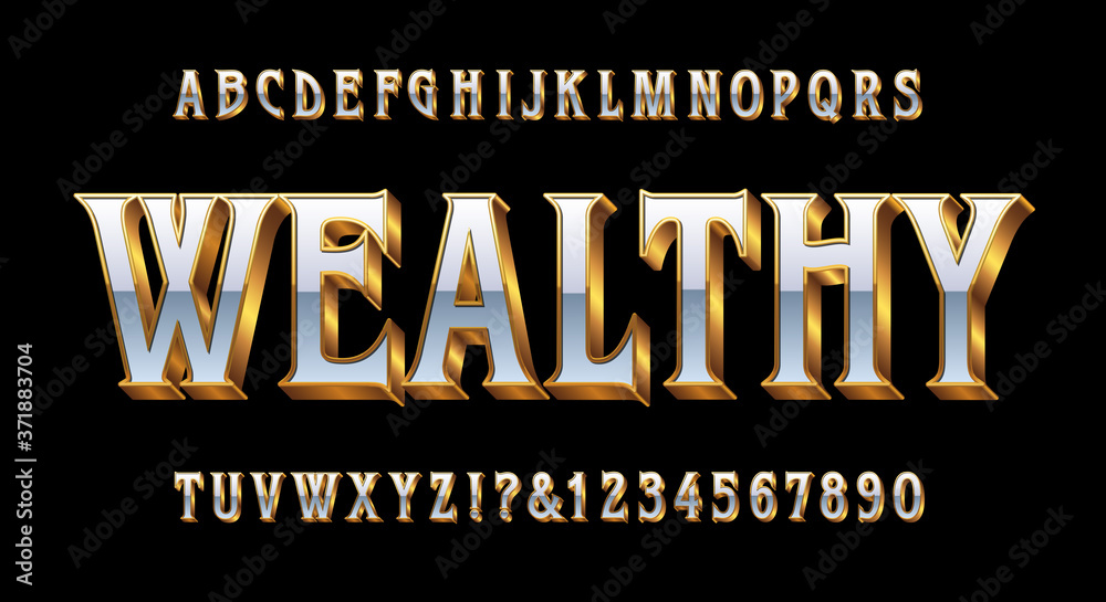 Wealthy Alphabet; An Expensive Looking and Elegant Font. This Letter ...