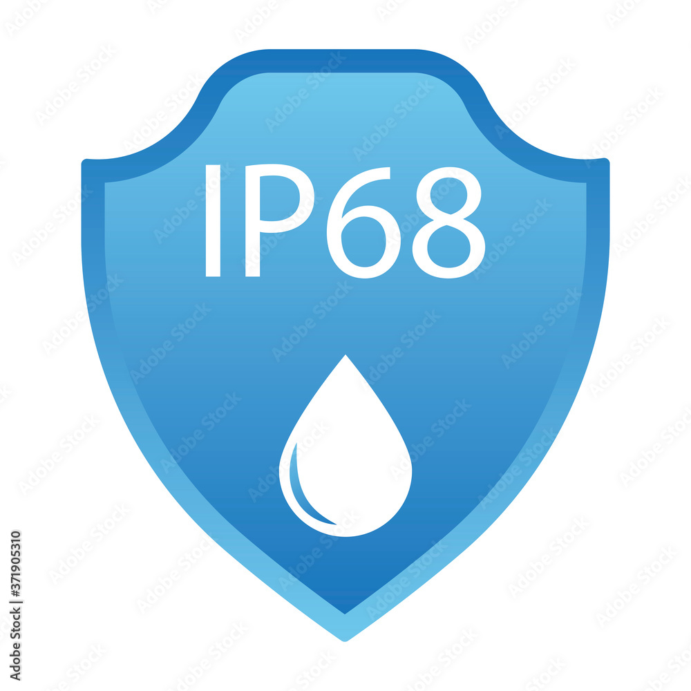 Solids safety sign. Dust protection ip68 standard. Dust-proof label ...