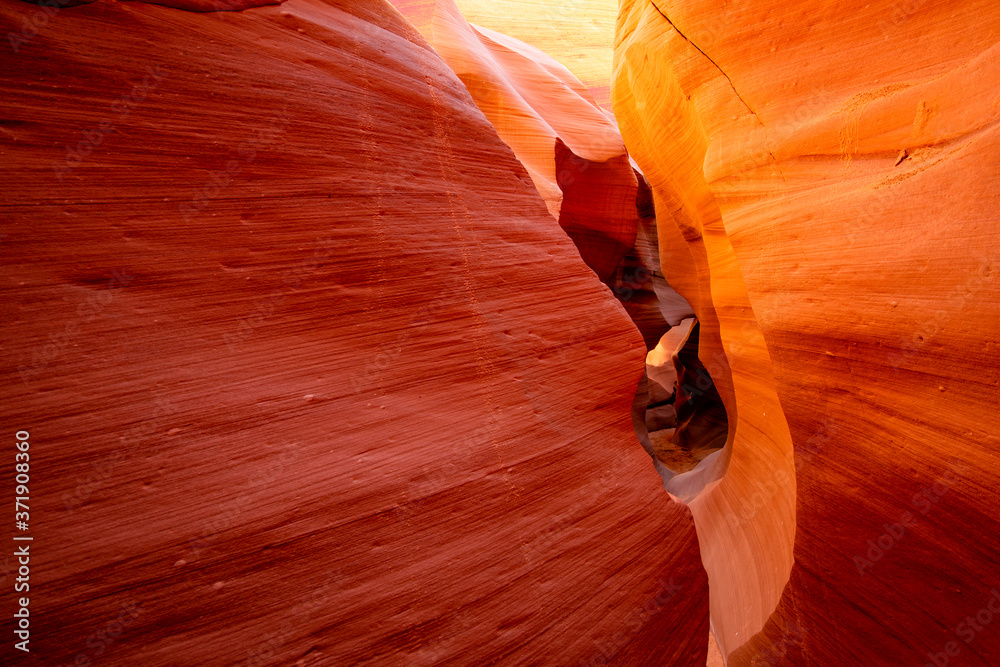 Washed sandstone natural landscape in Lower Antelope Canyon in Page ...