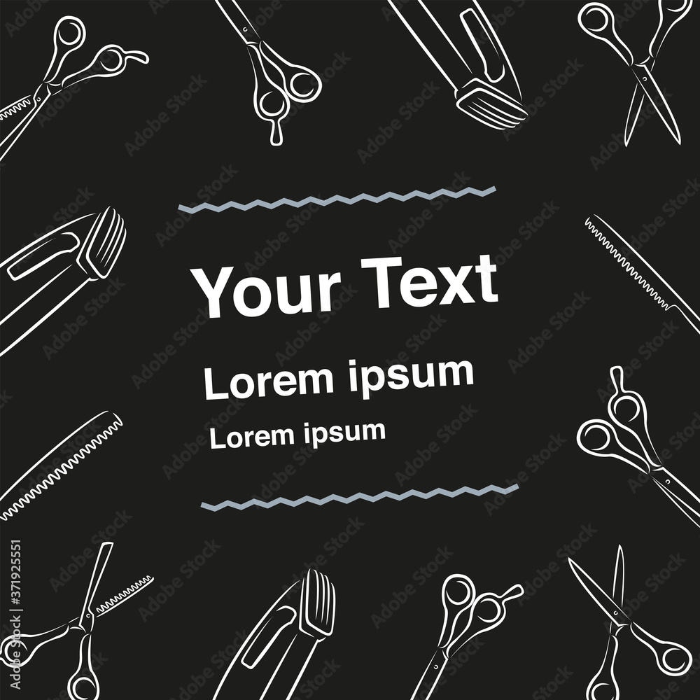 Banner template for posts, story. Hairdresser poster or page for site ...