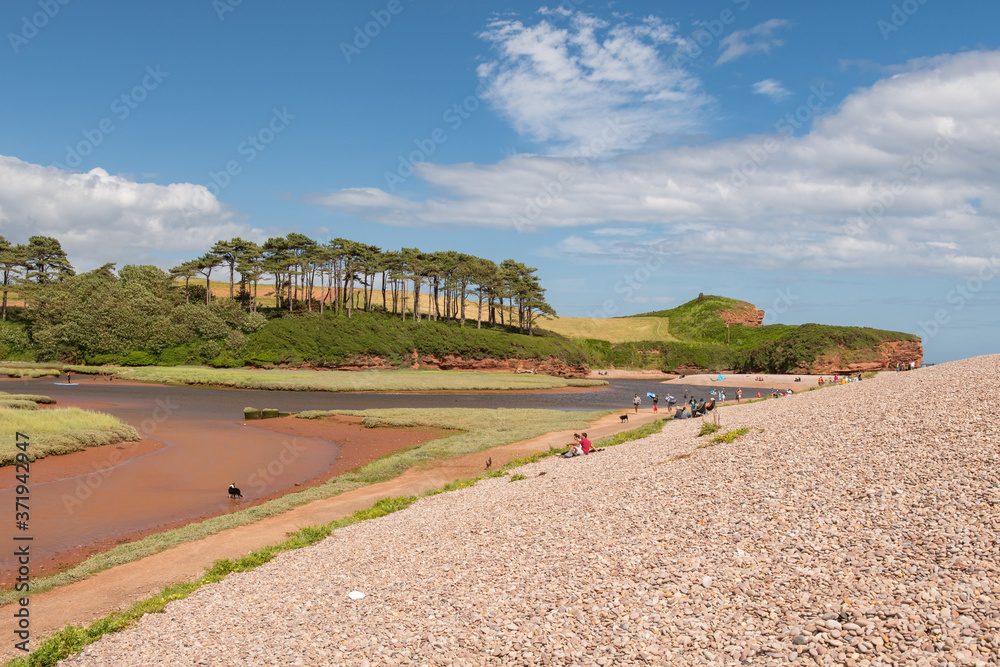 Landscape photo of the Otter estuary in Budleigh Salterton in Devon ...
